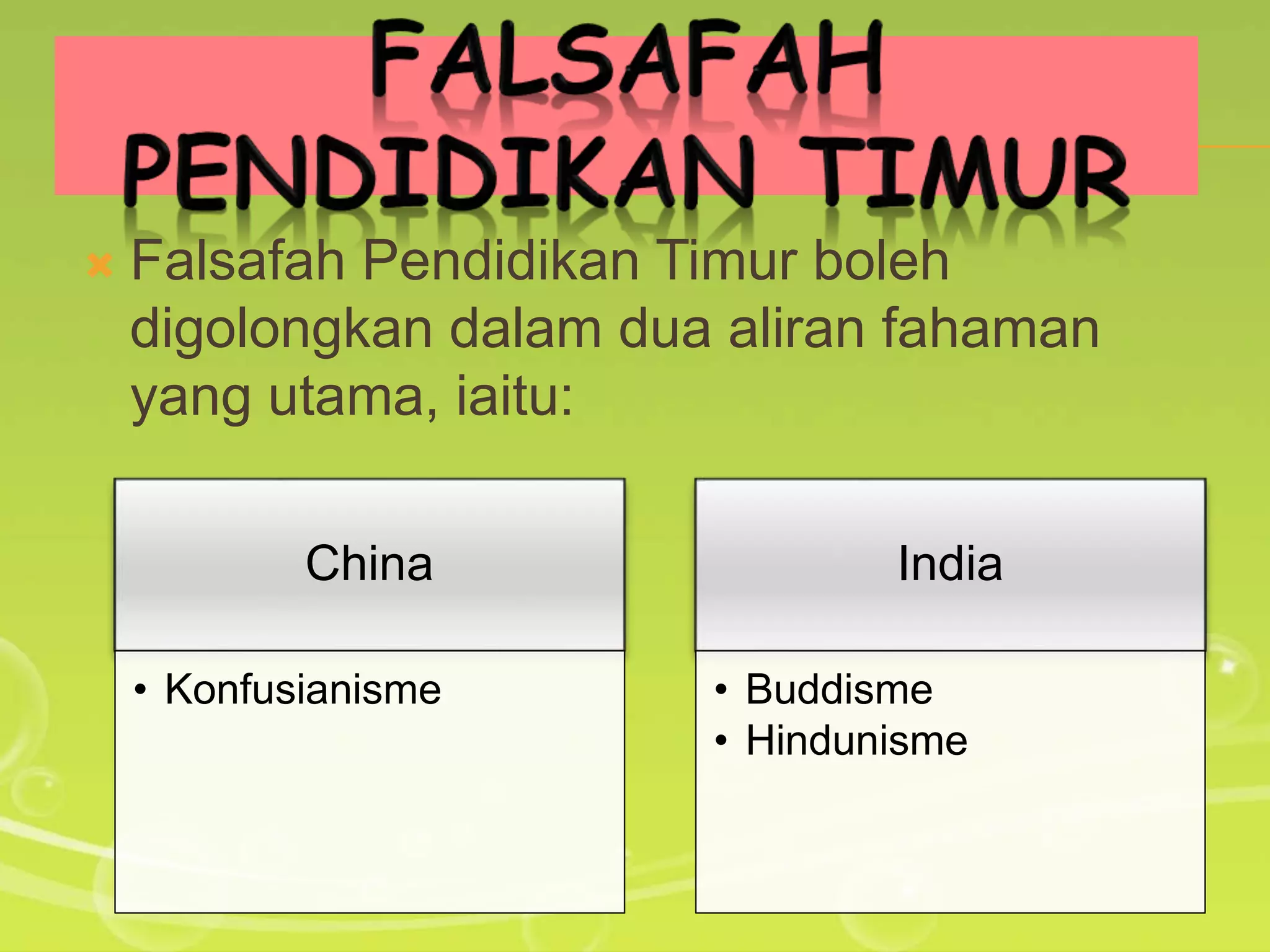 Falsafah pendidikan islam dan falsafah pendidikan timur | PPTX