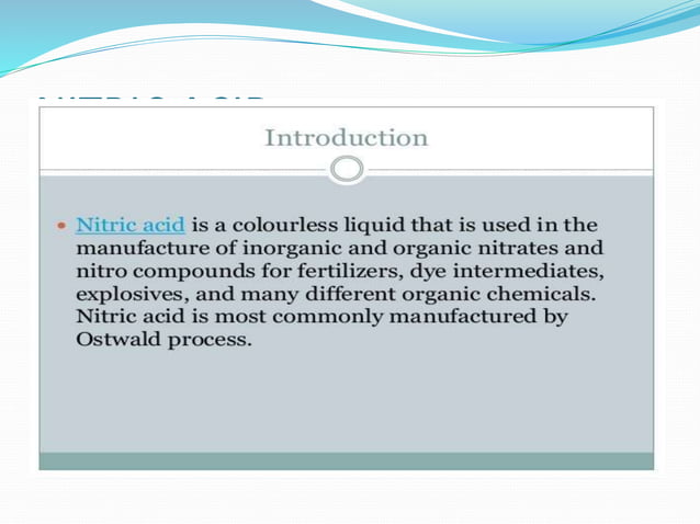 Nitric acid Preparation & Uses | PPT