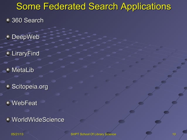 Presentation federated search | PPT