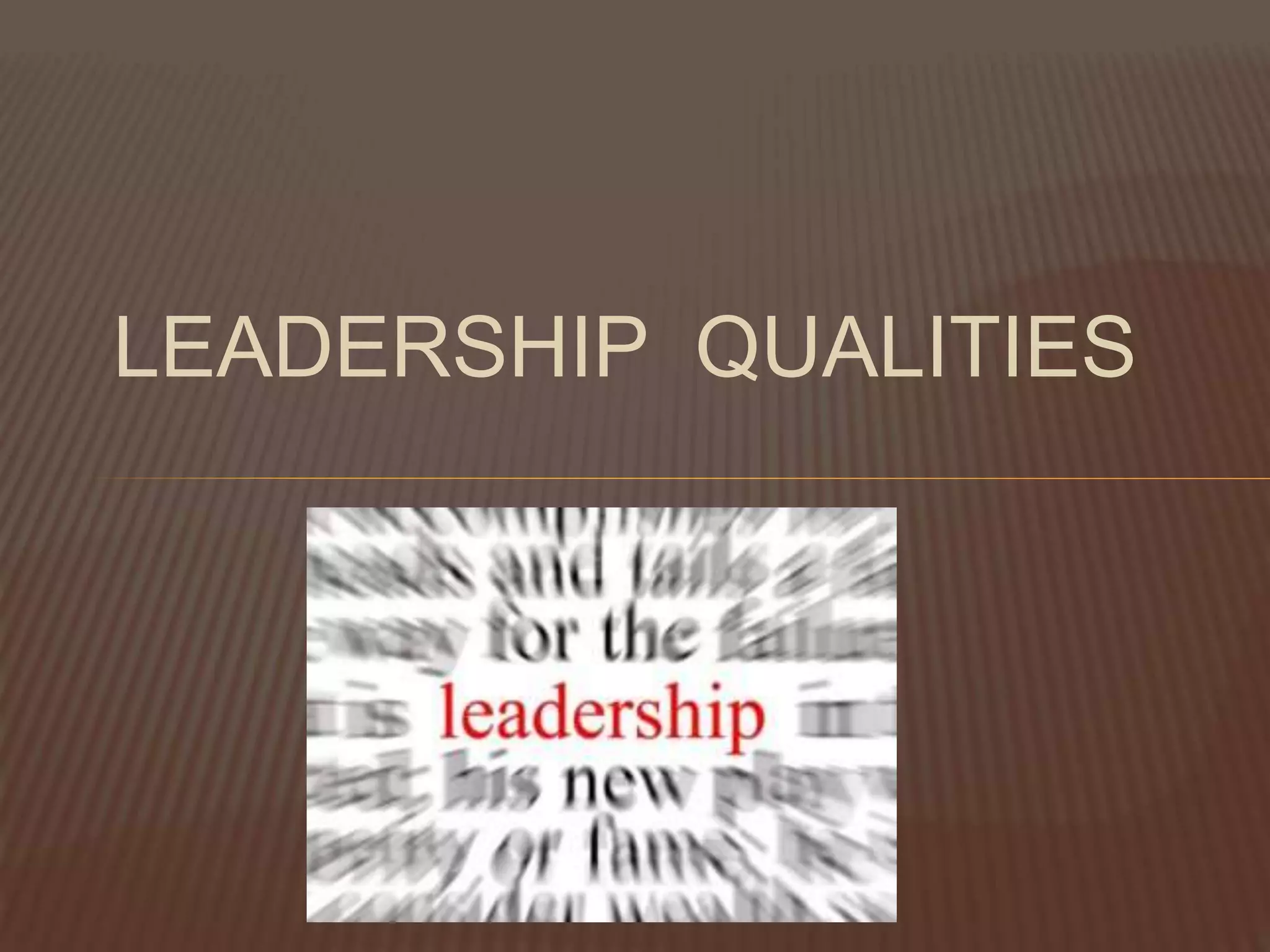 Leadership quality | PPTX