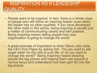 leadership qualities | PPTX