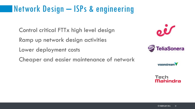 FiberPlanIT - FTTx Network Design Tool - presentation Broadband World ...