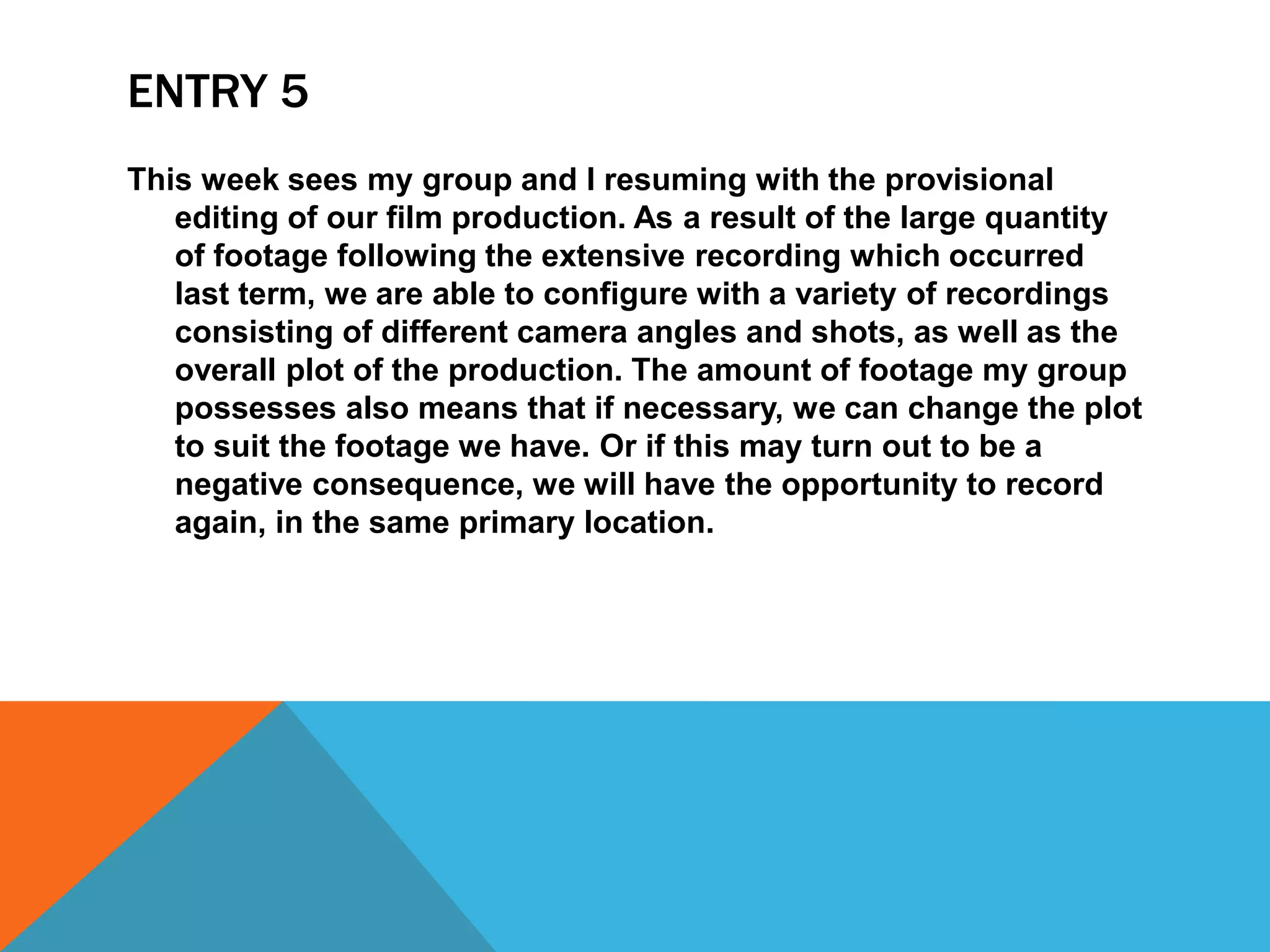 FILM PRODUCTION DIARY | PPTX