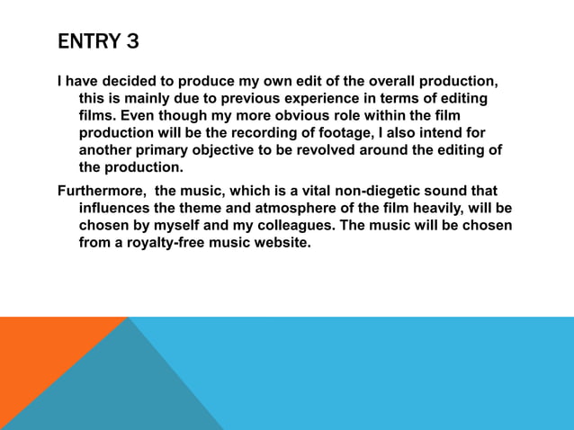 FILM PRODUCTION DIARY | PPT