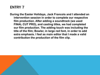 FILM PRODUCTION DIARY | PPT