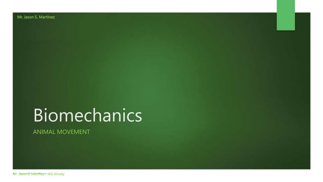 Presentation file about biomechanics.ppt | Bone and Joint Conditions | Diseases and Conditions