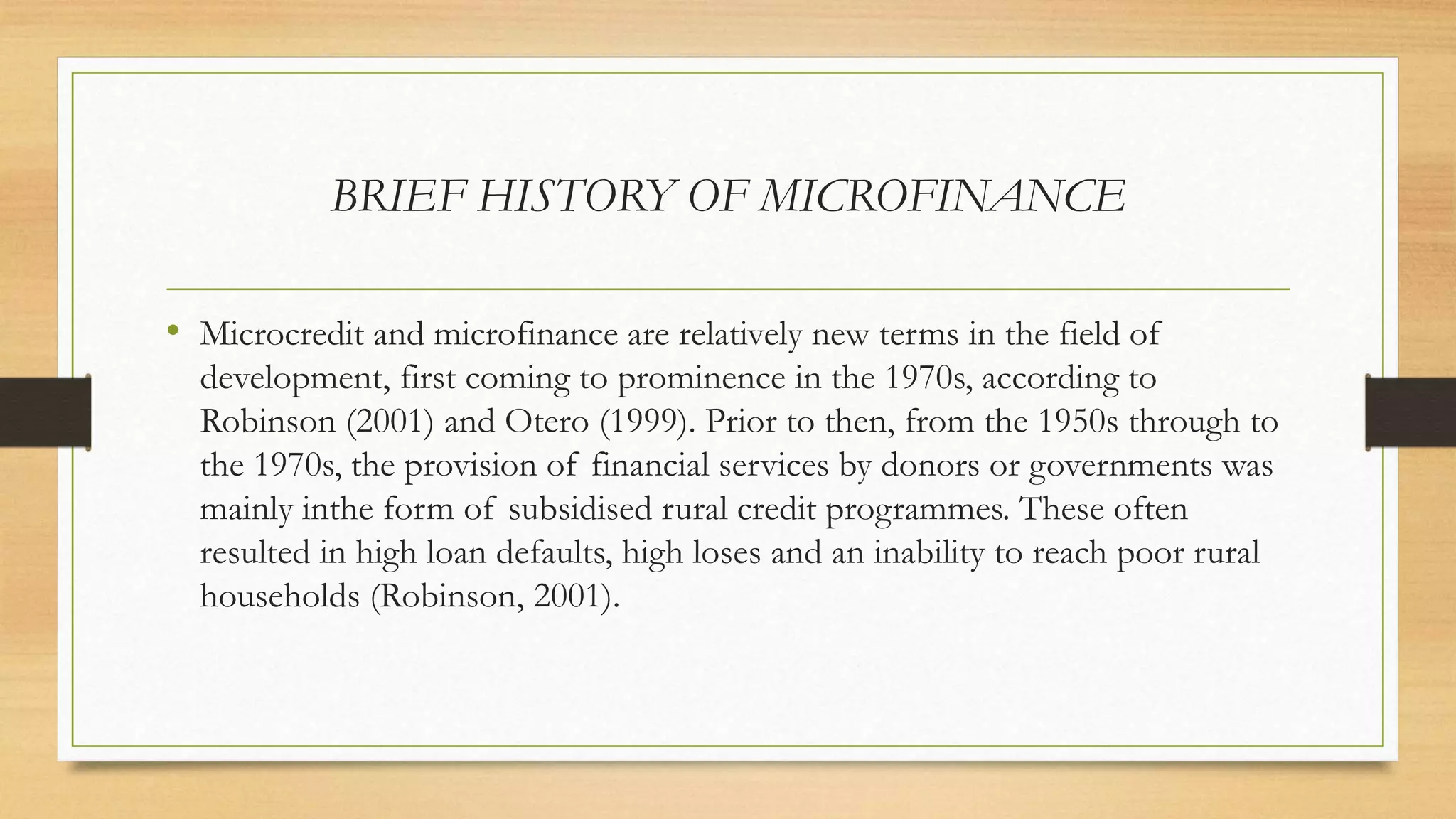 Presentation fin4 dev role of microfinance in ghana | PPT | Free Download