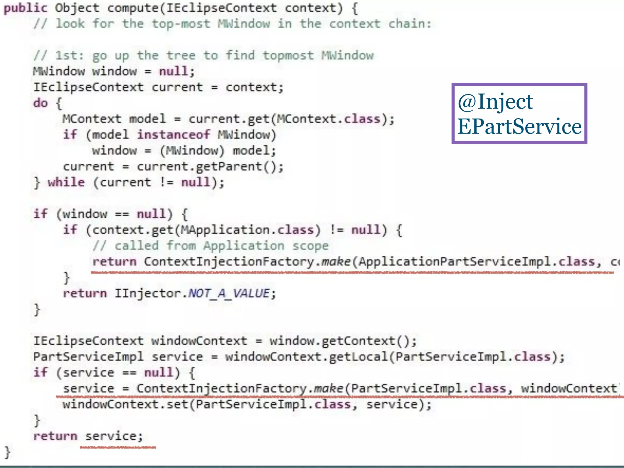 Eclipse 4 Context Functions | PPT