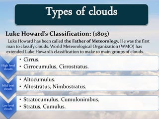 cloud formation,types,causes. | PPTX