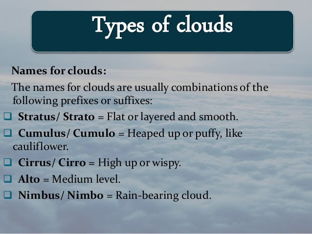 cloud formation,types,causes.