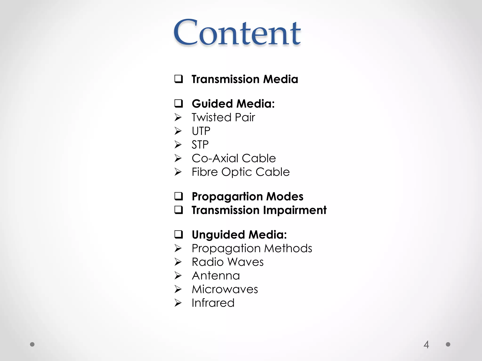 Presentation on Transmission Media | PPTX