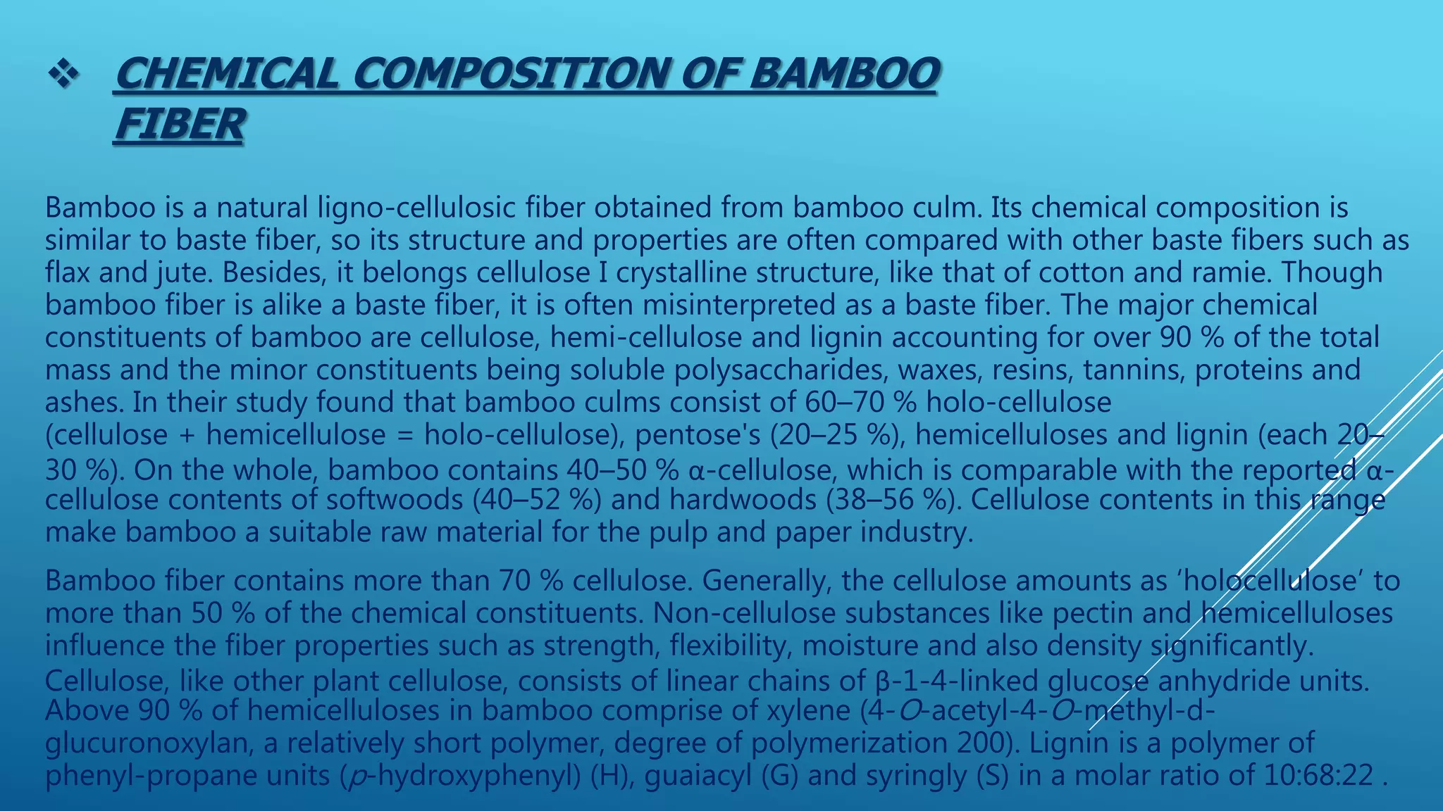Bamboo fibre processing | PPTX