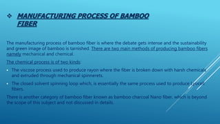 Bamboo fibre processing | PPTX