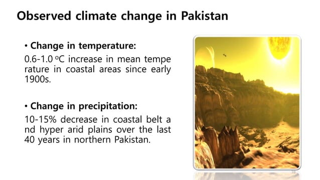 Climate Change In Pakistan | PPTX