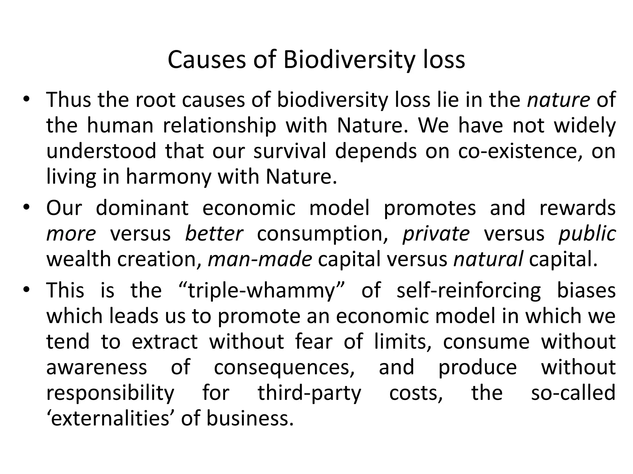 Economics of Ecosystem and Biodiversity | PPTX