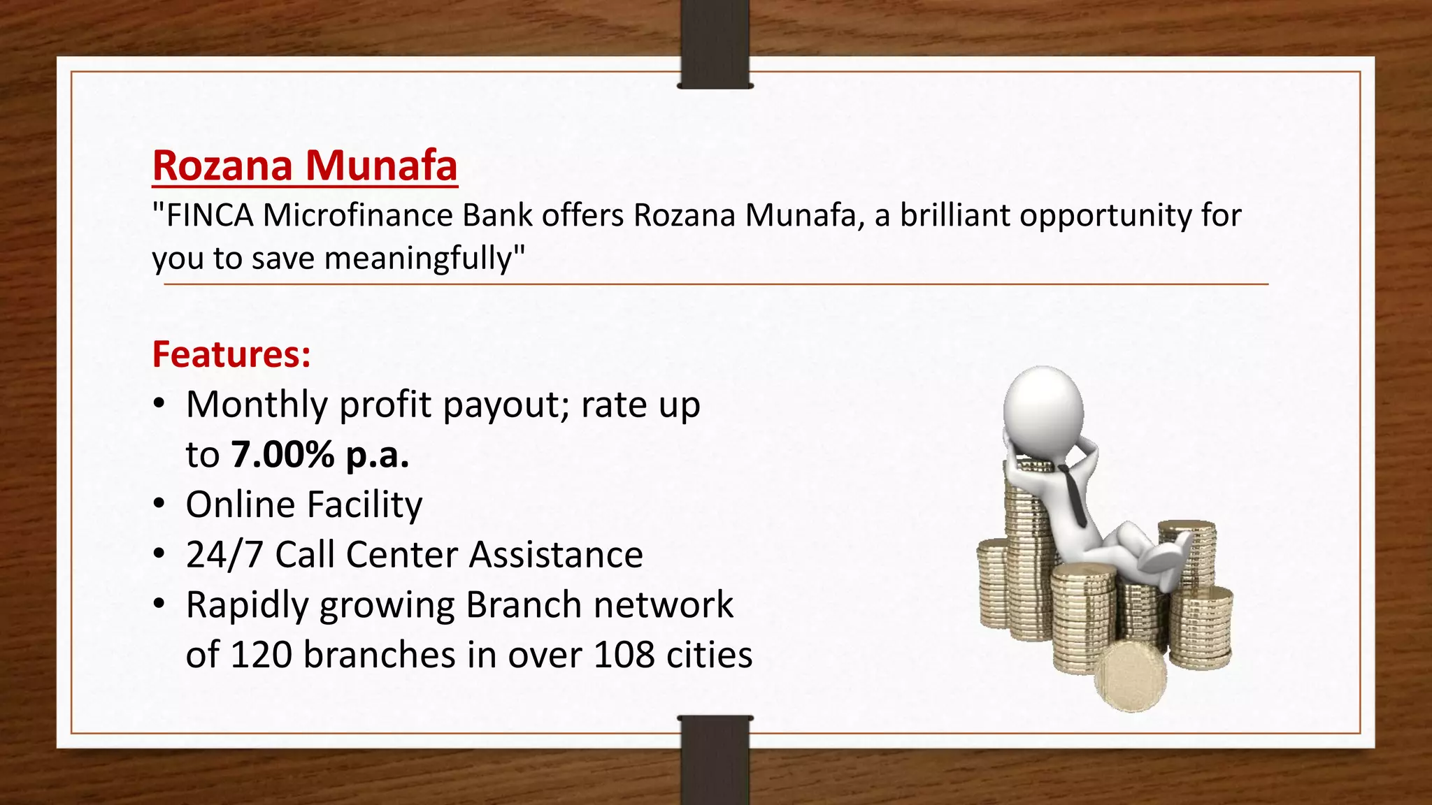 Finca bank pakistan powerpoint presentaion | PPTX