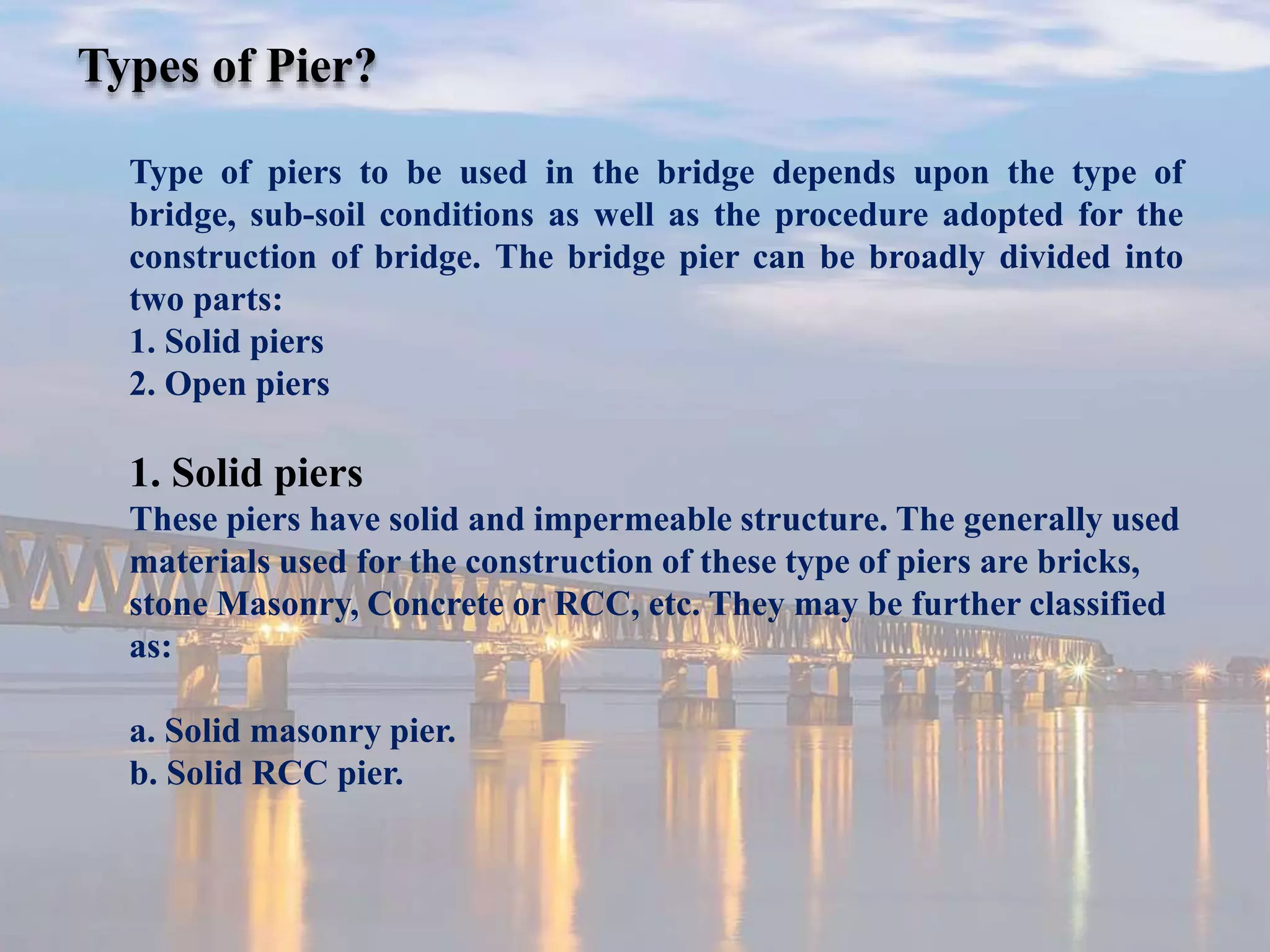 About Bridge pier. | PPTX