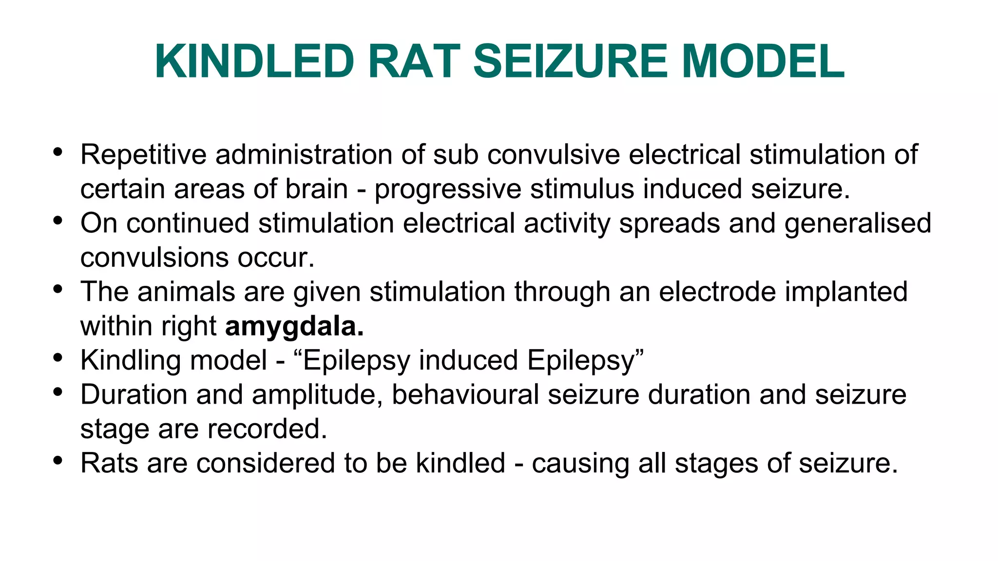 SCREENING MODEL OF ANTI-EPILEPTICS | PPTX