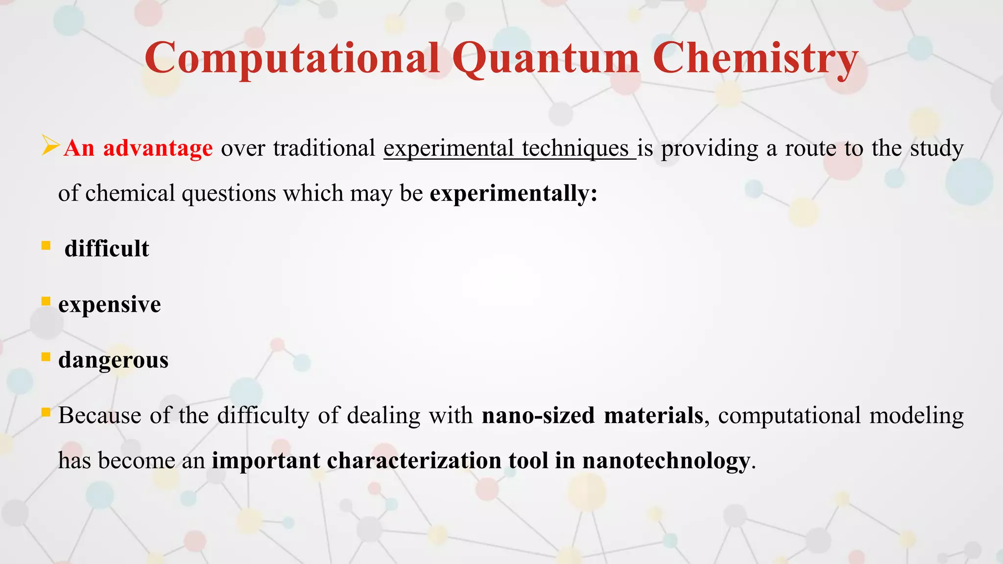 Applications of Computational Quantum Chemistry | PDF