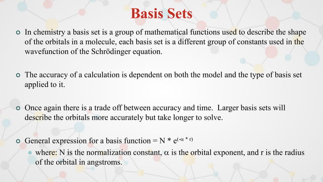 Applications of Computational Quantum Chemistry | PPT Applications of Computational Quantum Chemistry | PPT