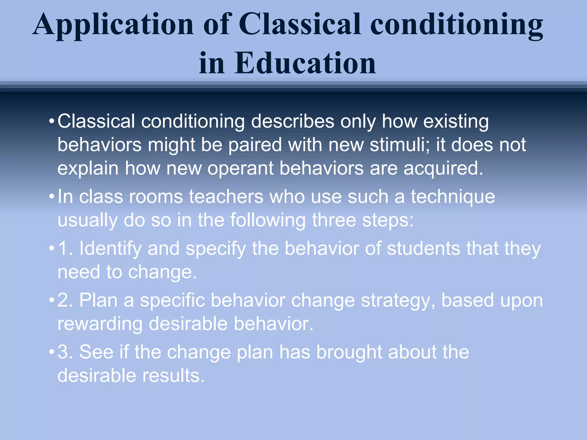 Classical Conditioning according to Pavlov and J.b Waston | PPTX | Education
