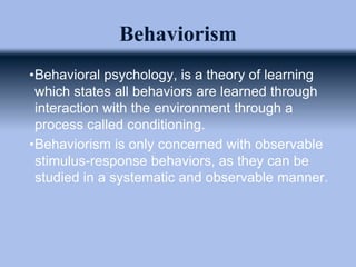 Classical Conditioning according to Pavlov and J.b Waston | PPTX ...