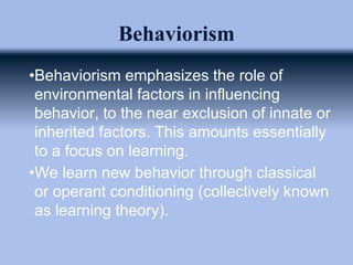 Classical Conditioning according to Pavlov and J.b Waston | PPTX ...