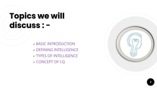 Concept of Intelligence | PPTX