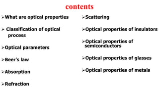 Optical Properties of Solids | PPTX