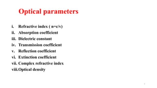 Optical Properties of Solids | PPTX