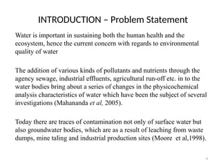 PRESENTATION (FINAL.pptx) ASSESSMENTS OF GROUNDWATER QUALITY | PPTX
