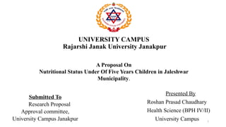 Nutritional Status under 5 years children in Mahottari district | PPTX