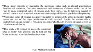 Nutritional Status under 5 years children in Mahottari district | PPTX