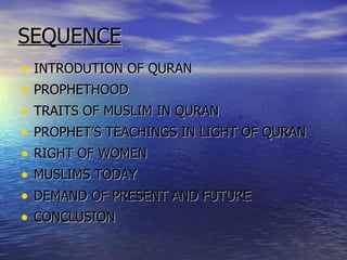 TRAITS OF MUSLIMS IN THE LIGHT OF QURAN | PPT