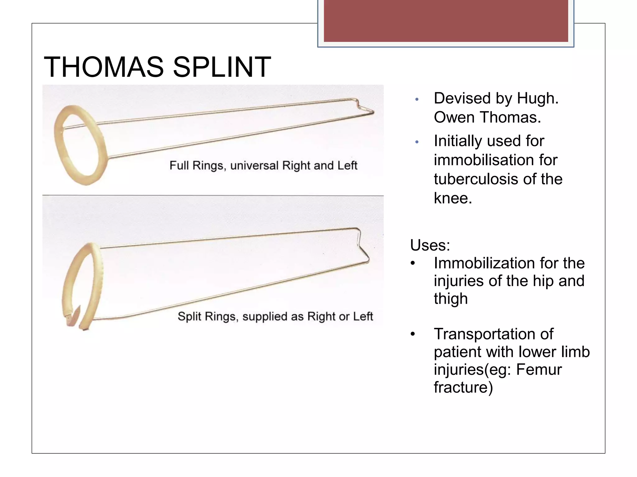 Ortho - Splinting, Traction, POP | PPT
