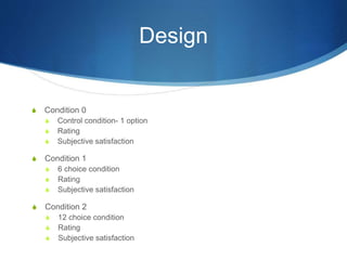 Subjective Satisfaction in Choice Scenarios | PPTX