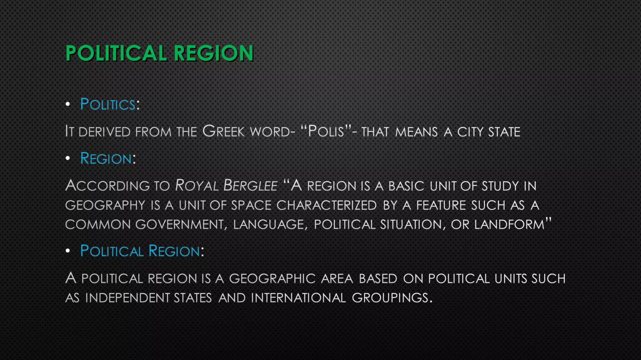 World political region | PPT