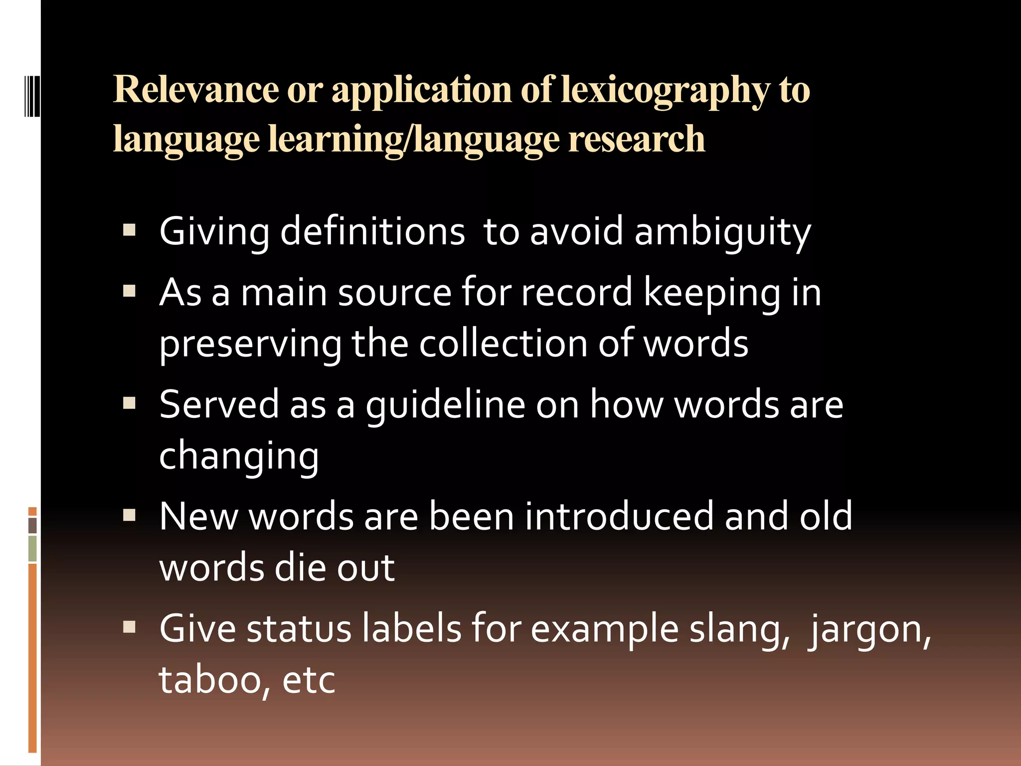 lexicography | PPTX