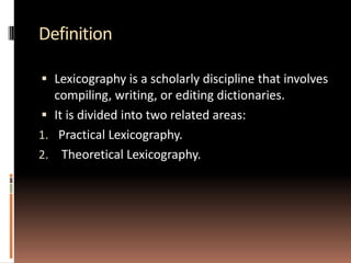 lexicography | PPTX