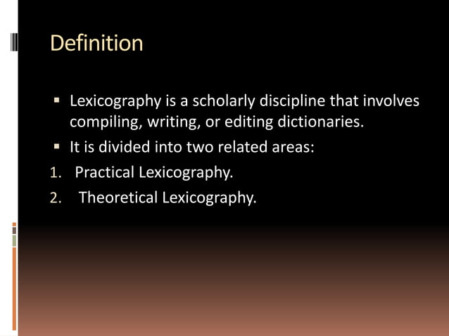 lexicography | PPTX