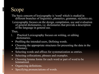 lexicography | PPTX