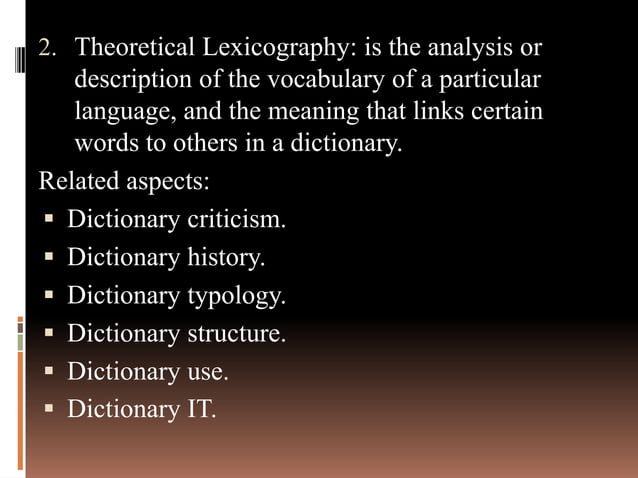 lexicography | PPTX