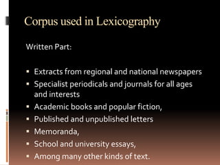 lexicography | PPTX