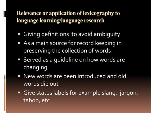 lexicography | PPTX