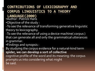 lexicography | PPTX