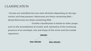 CLASSIFICATION AND NOMENCLATURE OF DNA VIRUSES | PPTX