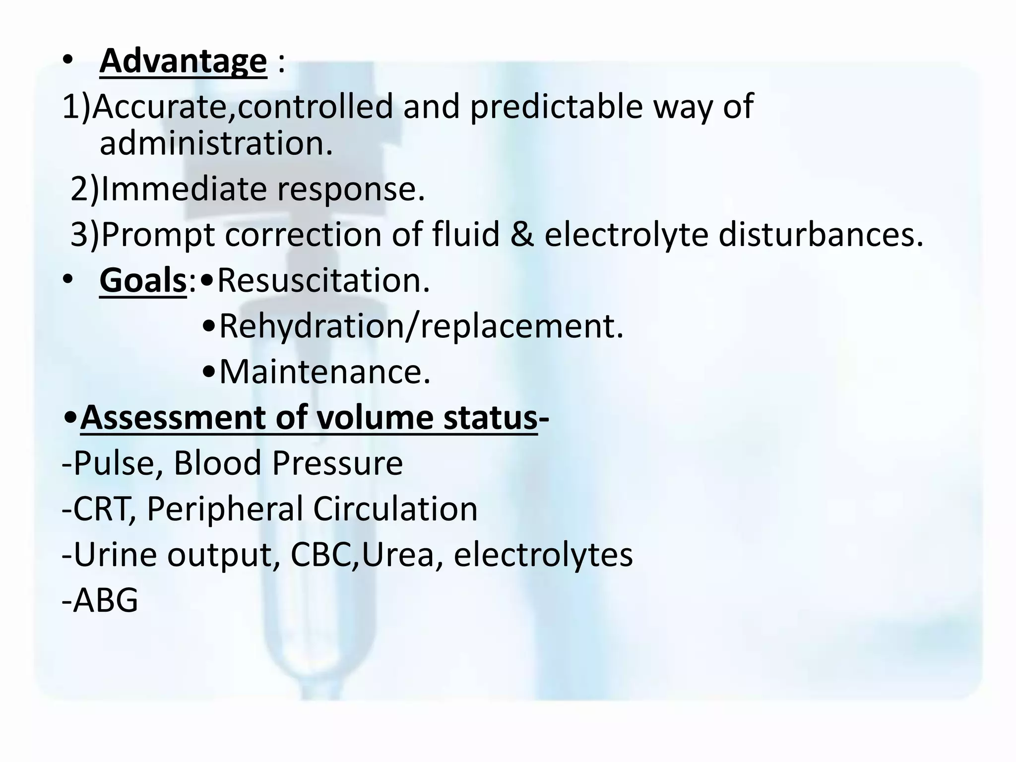 IV FLUID MANAGEMENT IN SURGICAL PATIENTS. | PPTX