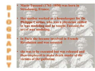 Madam Tussauds event | PPTX | Museums & Galleries | Attractions