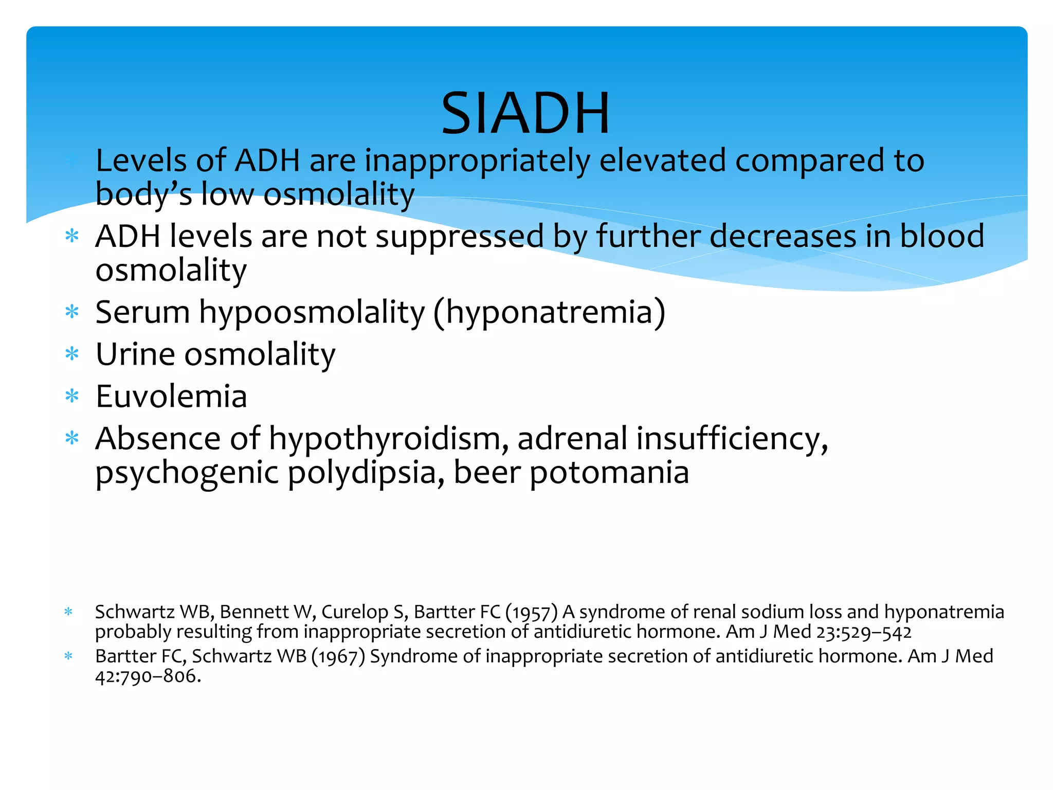 Hyponatremia in neurological patients: cerebral salt wasting versus ...