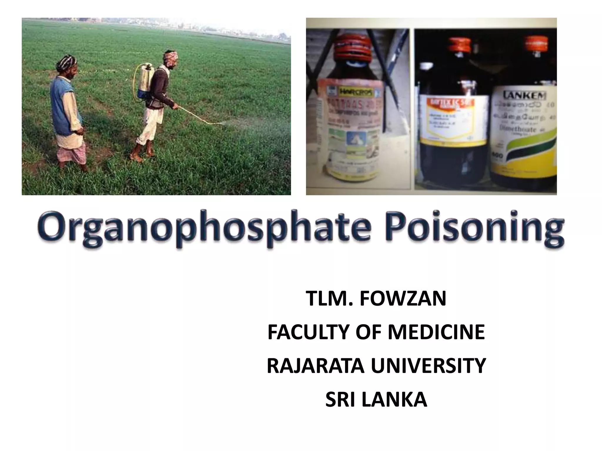 ORGANOPHOSPHATE POISONING AND MANAGEMENT | PPTX